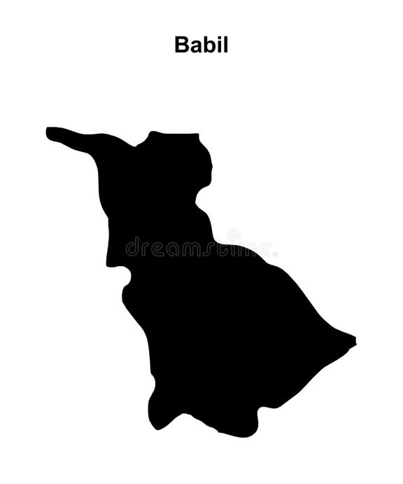 Babil outline map stock vector. Illustration of empty - 360436796