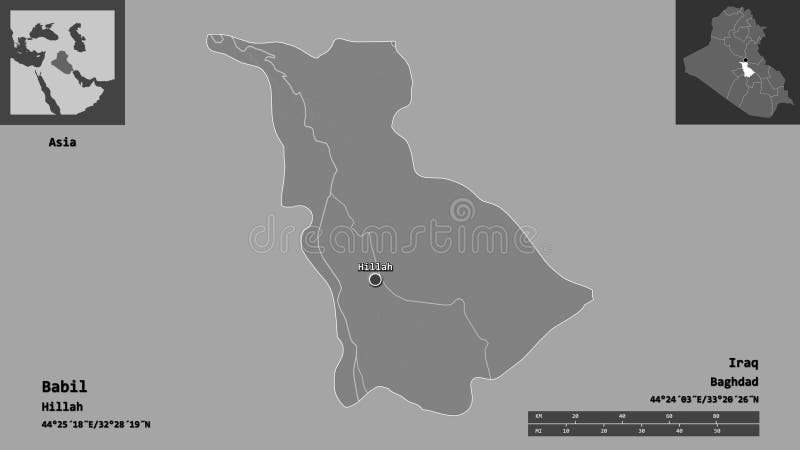 Babil, Province of Iraq,. Previews. Bilevel Stock Illustration ...