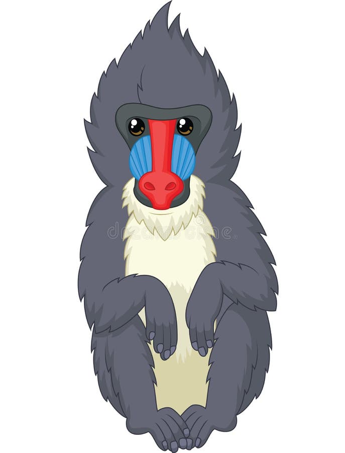 Baboon cartoon stock vector. Illustration of africa, cheerful - 45725506