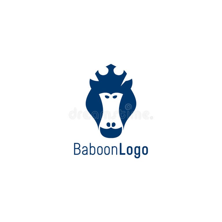 Baboon Logo Design. Monkey Face Logo Vector Stock Vector - Illustration ...