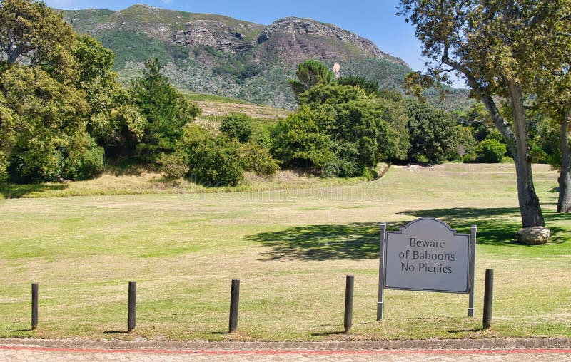 Baboon Monkey Warning Sign Stock Photos - Free & Royalty-Free Stock ...