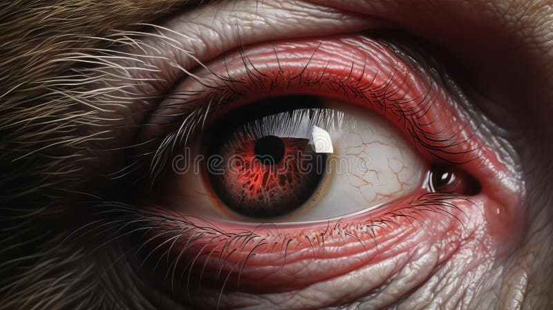 Super Realistic Close-up of a Human Eye Portrait Stock Illustration ...