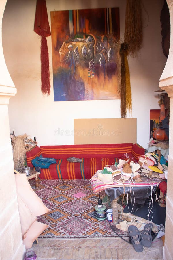 Babouche Marocain Manifactury Stock Image - Image of kasbah, medieval ...