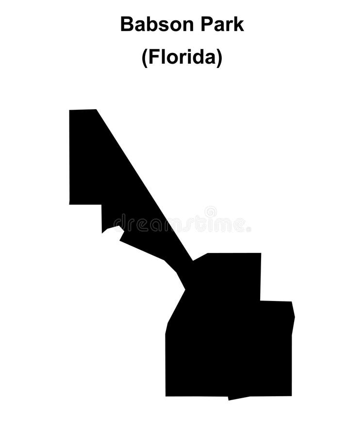 Babson Park outline map stock vector. Illustration of park - 386146051