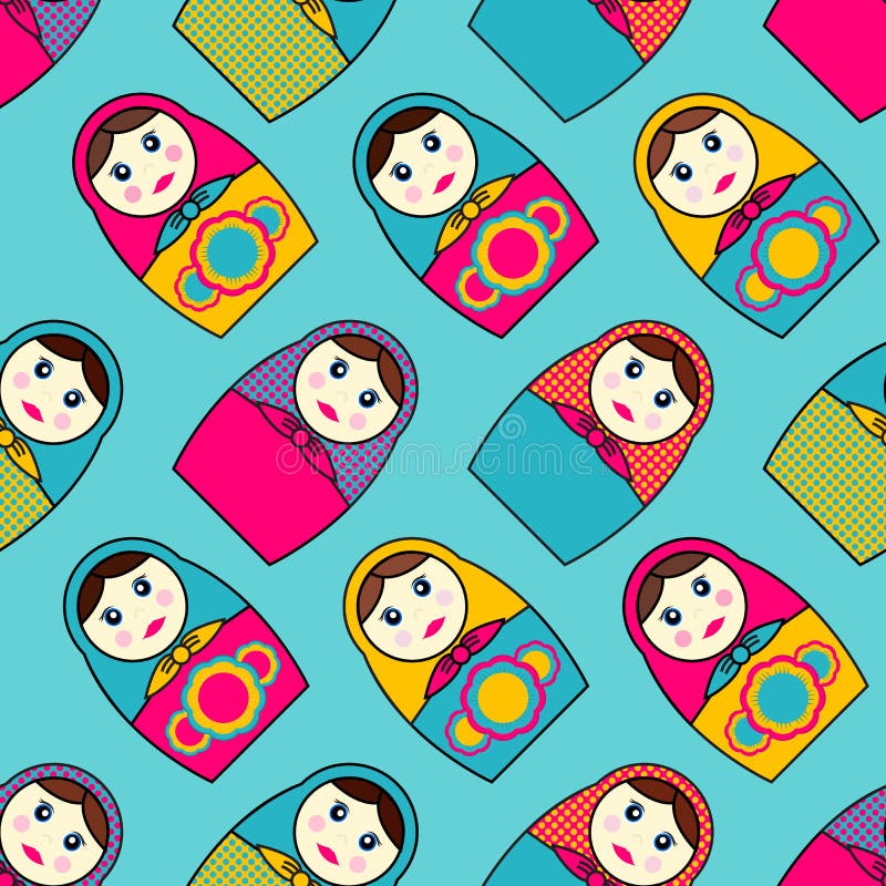 Babushka Dolls stock vector. Illustration of pattern - 66031235