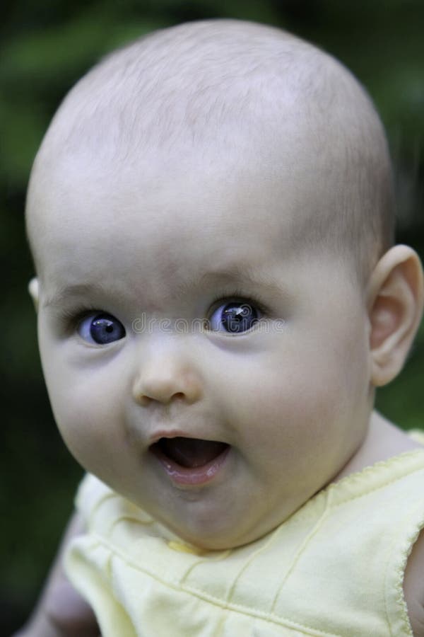 Baby stock image. Image of girl, baby, face, female, yellow - 10209593