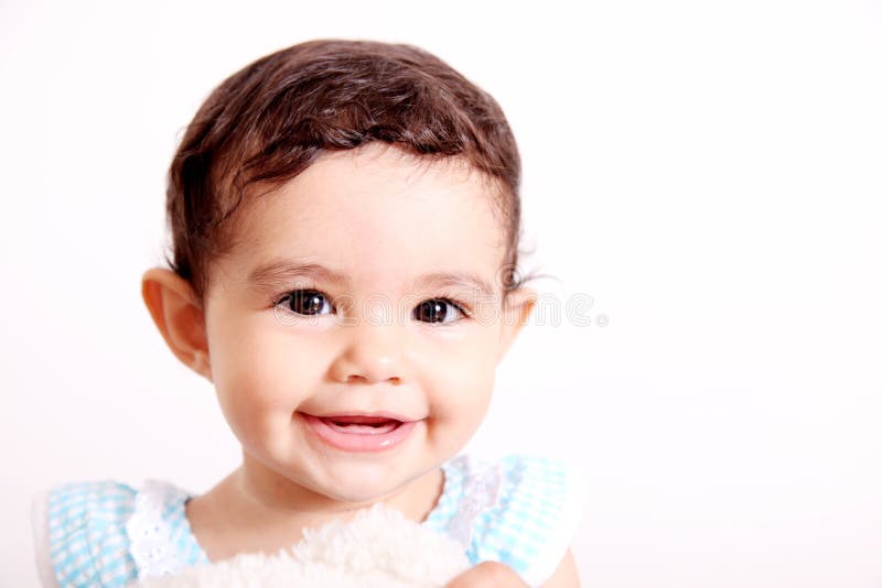 Baby looking up stock image. Image of cute, cheerful - 20665415