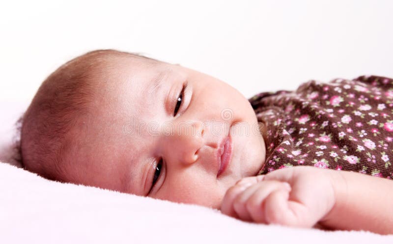 Squint of newborn baby stock image. Image of birthday - 36100187