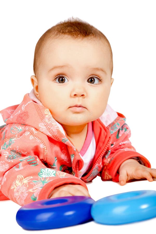 Baby on front stock image. Image of eyes, beautiful, expression - 6405639