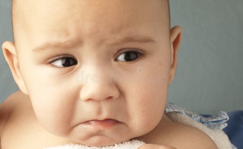 Sad Baby stock image. Image of long, playpen, tears, eyes - 1578487