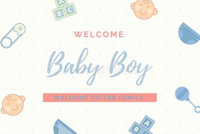 Welcome To Baby Boy Stock Illustrations – 447 Welcome To Baby Boy Stock ...
