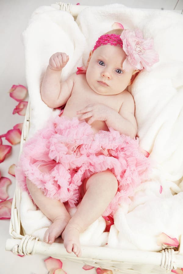 Beautiful 5 Month Old Baby Girl Stock Image - Image of girl, months ...
