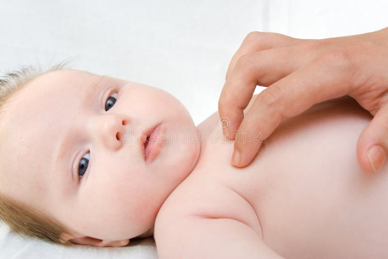 Cute baby massage back stock photo. Image of clean, lying - 53788868