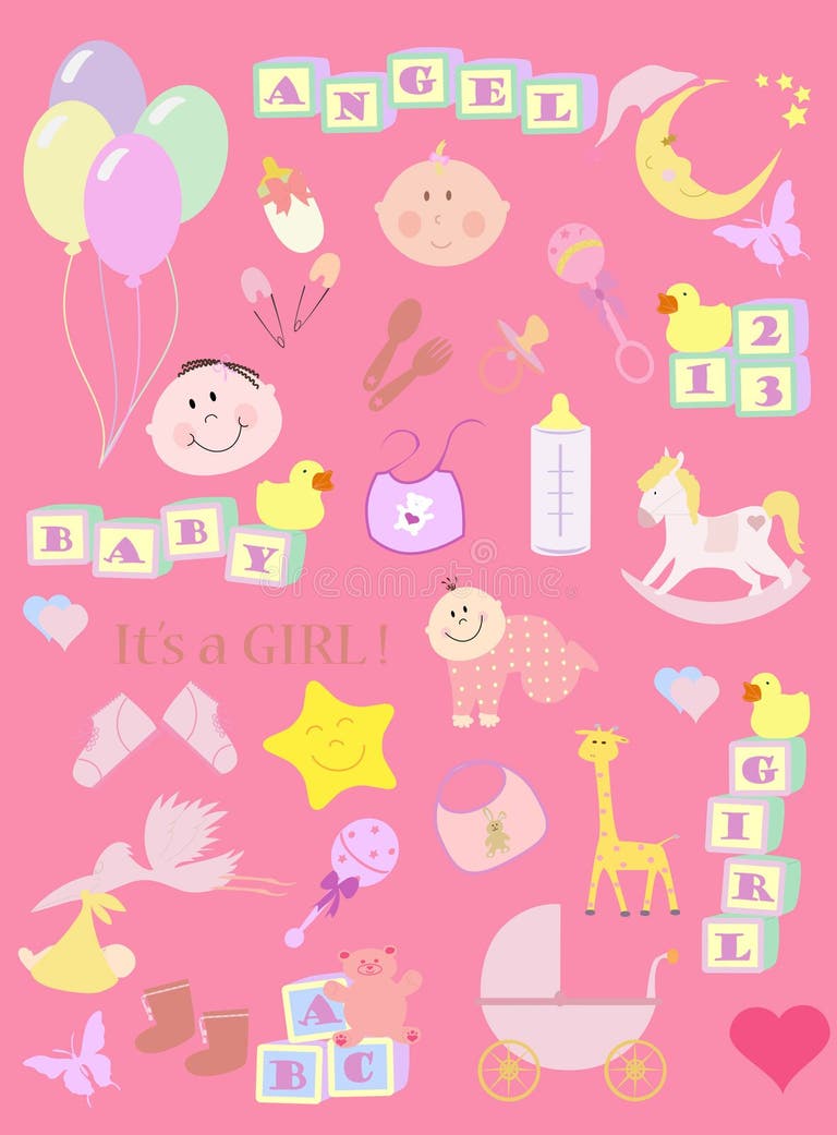 Pink Baby Blocks Stock Illustrations – 768 Pink Baby Blocks Stock ...