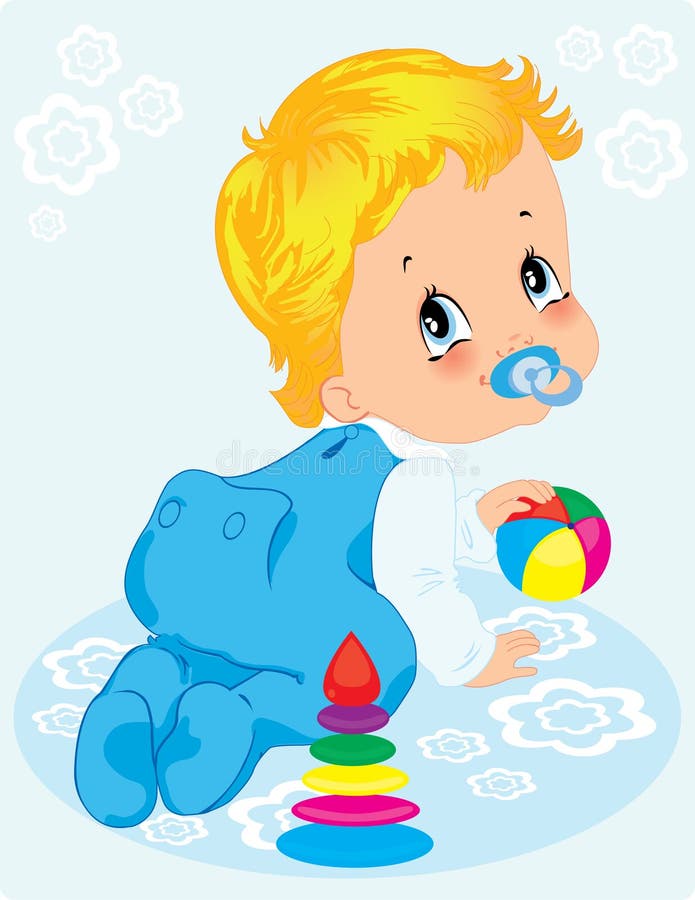 Cute Creeping Baby stock vector. Illustration of clipart - 103827677
