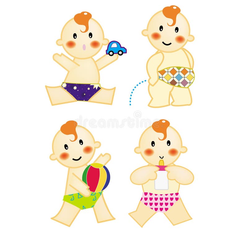 Baby action 3 stock vector. Illustration of baby, graphic - 3453473