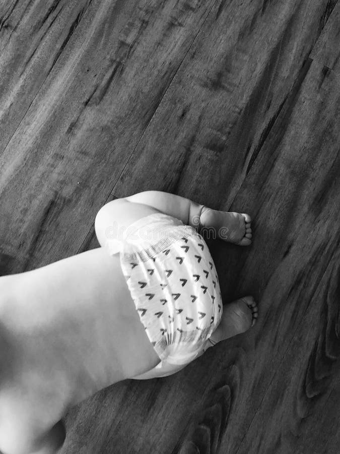 Baby adventures stock photo. Image of nappy, baby, blackandwhite ...