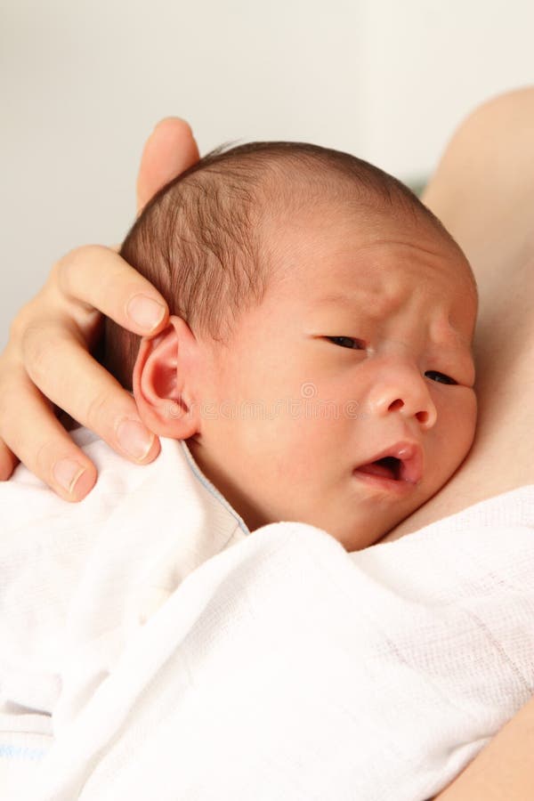 Baby Agitated or Uncomfortable Stock Image - Image of crying, portrait ...