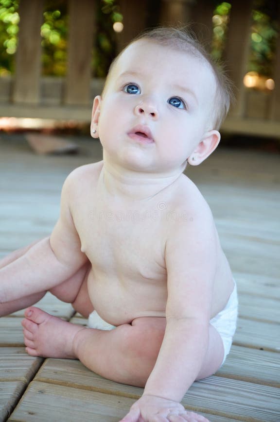 Baby Alone stock photo. Image of foot, side, toddler - 32520030
