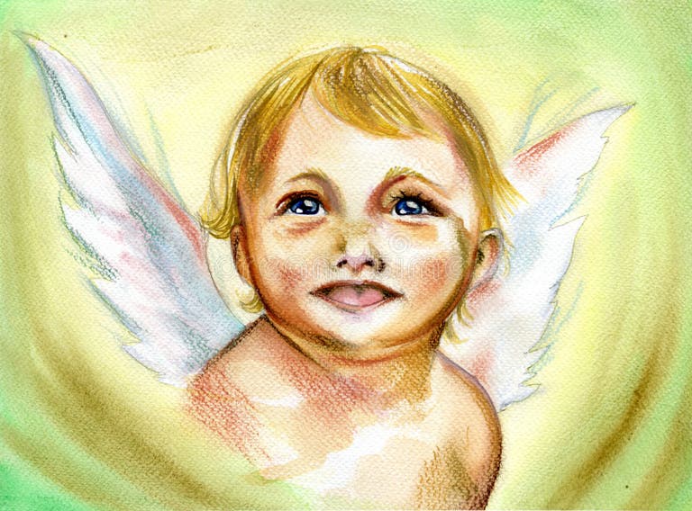 Smiling Baby Angel Stock Illustrations – 2,041 Smiling Baby Angel Stock ...