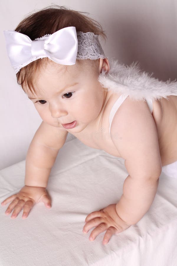 Baby angel stock image. Image of caucasian, smiling, celebrations ...