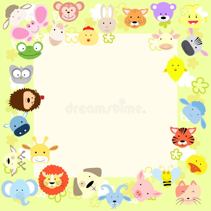 Baby Animal Faces stock vector. Illustration of face - 21097160