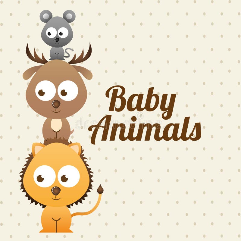 Baby animals design stock vector. Illustration of eps10 - 63090735