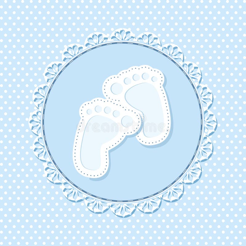 Baby Arrival Card. Vector Illustration Stock Vector - Illustration of ...