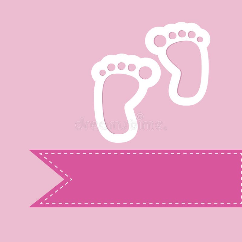 Baby Arrival Card. Vector Illustration Stock Vector - Illustration of ...