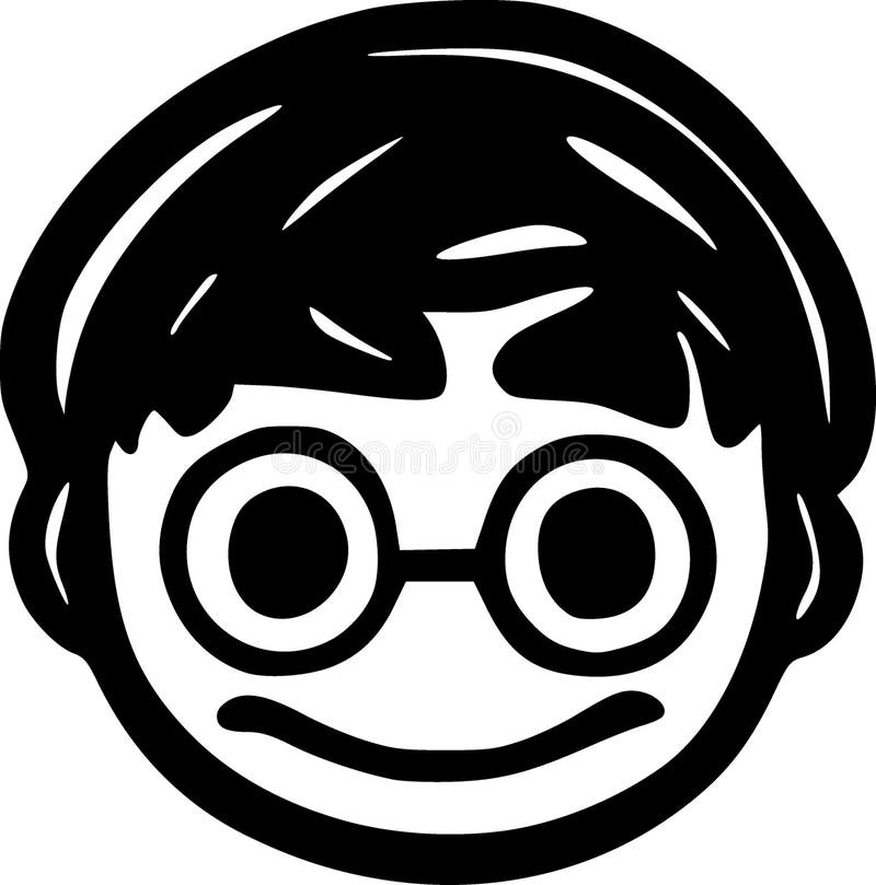 Baby Boy Avatar Icon Vector in Circle Line. Kid, Child Symbol Stock ...