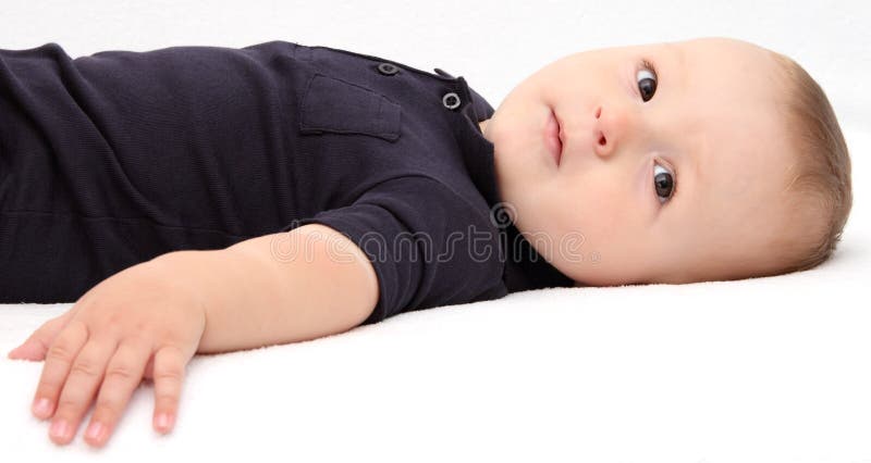 Baby on back stock photo. Image of baby, studio, skin - 34250976