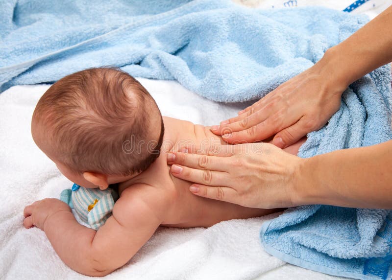 Baby back massage stock photo. Image of doctor, medical - 35477690