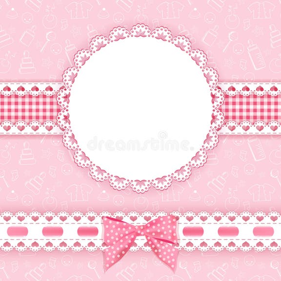 Baby Background with Frame. Stock Vector - Illustration of pink, edge ...
