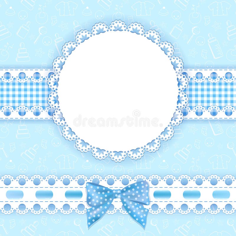 Baby Background with Frame. Stock Vector - Illustration of pink, edge ...