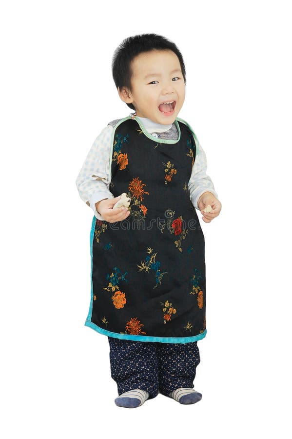 Baby baker stock photo. Image of happy, white, pinafore - 3994362