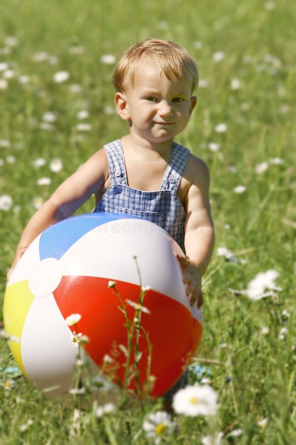 Child Playing Ball stock photo. Image of child, running - 17366