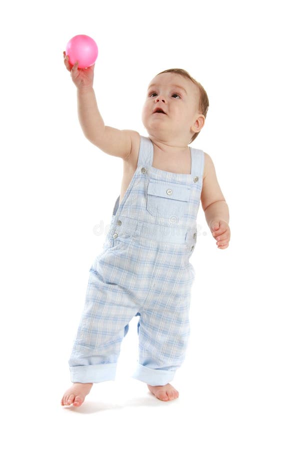 Baby with ball stock photo. Image of playing, smiling - 7108052