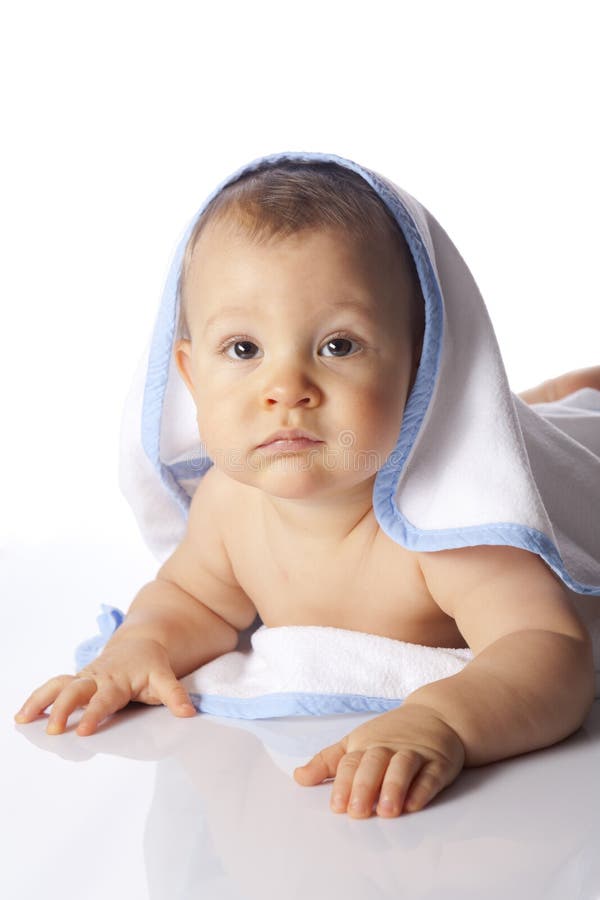 Baby after bath stock photo. Image of beauty, human, expression - 22712996