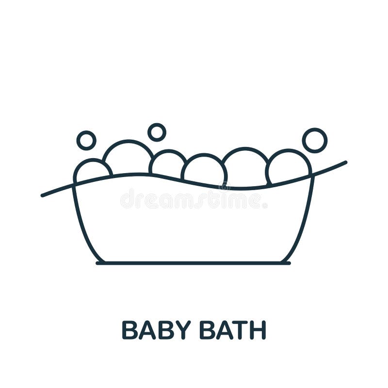 Baby Bath Icon. Monochrome Simple Baby Icon for Templates, Web Design ...
