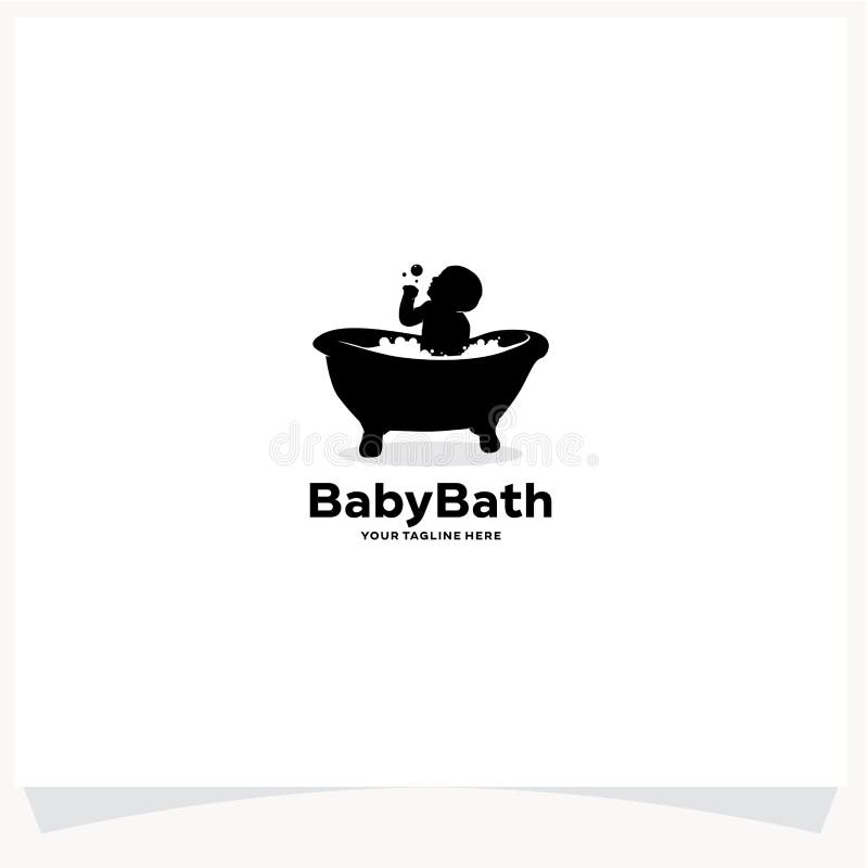 Baby Bath Logo Design Template Stock Vector - Illustration of home ...