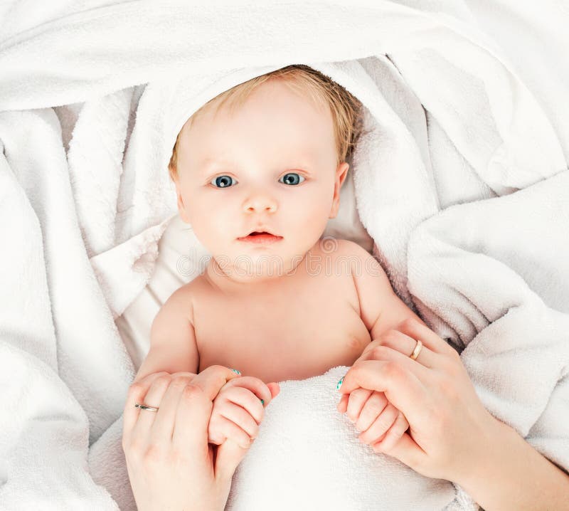 Baby after a bath stock photo. Image of hygiene, clean - 31037706