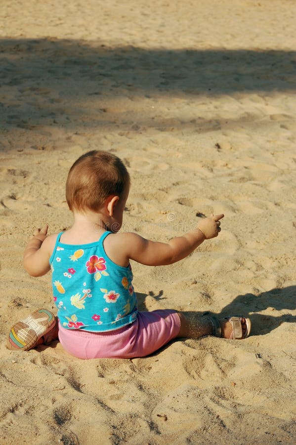 Baby On Beach Picture. Image: 1253304