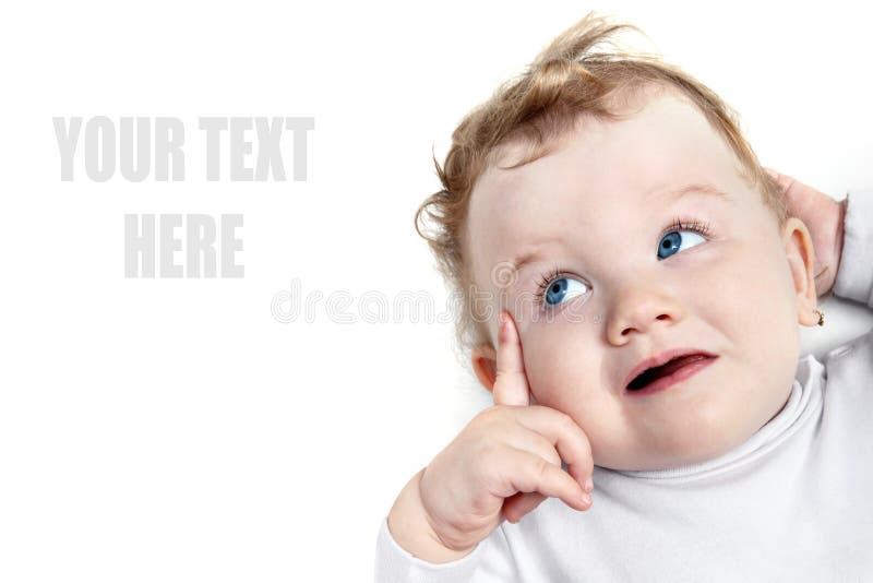 Beautiful Blue-eyed Baby Girl after Taking Bath Stock Image - Image of ...