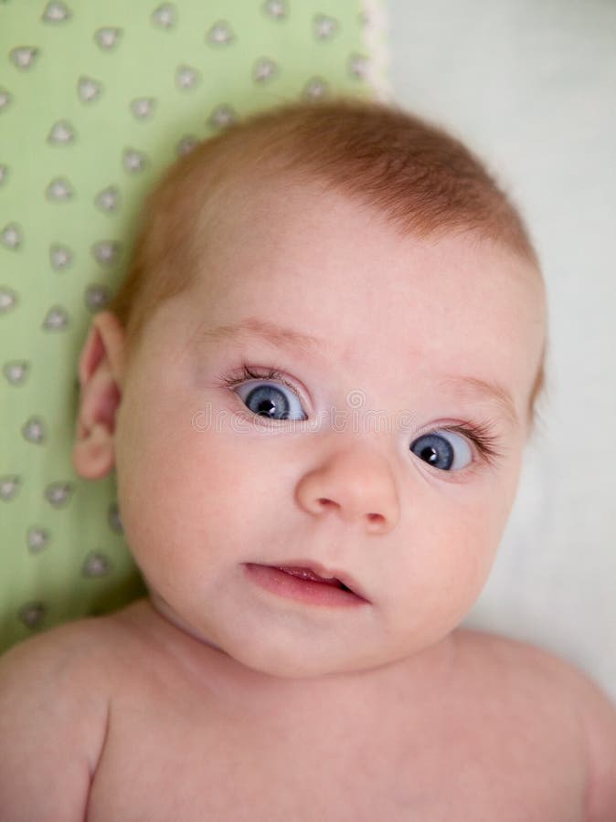 Baby on a bed stock photo. Image of caucasian, little - 12587104