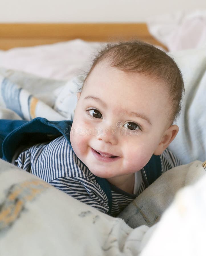 Cheeky baby stock image. Image of little, bedtime, cuddly - 12336689