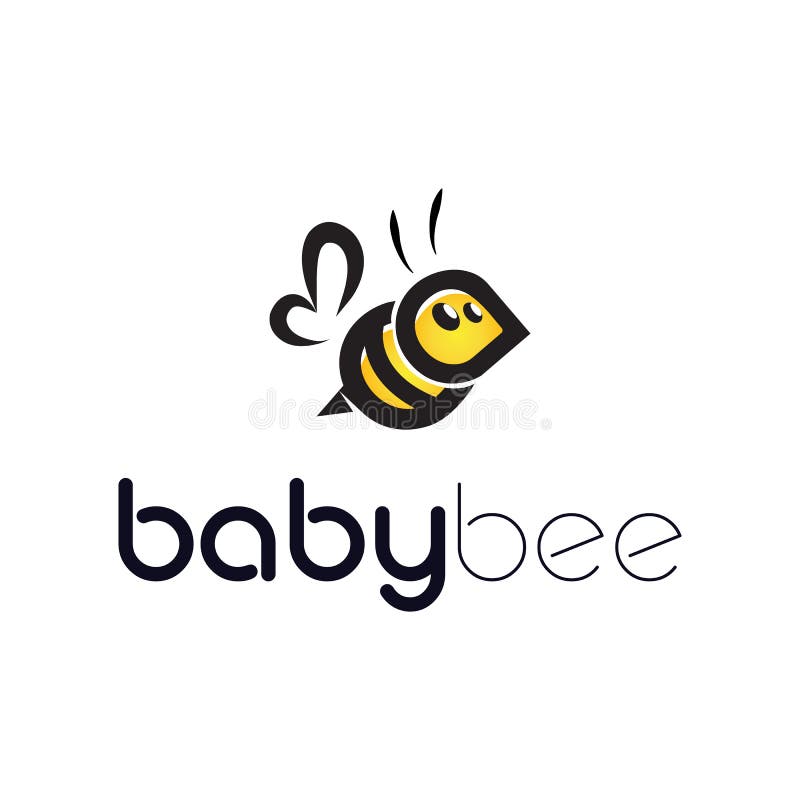 Baby Bee Logo Design. Clean and Unique Shape Logos Stock Vector ...