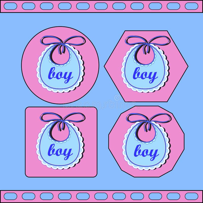 Baby bib for boy stock vector. Illustration of blank - 67421102