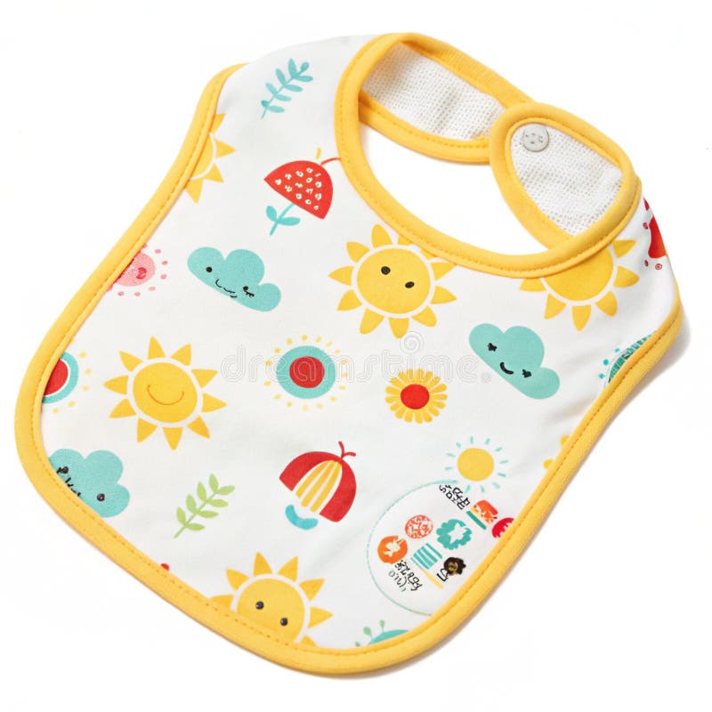 Baby Bib Isolated on White Background Stock Illustration - Illustration ...