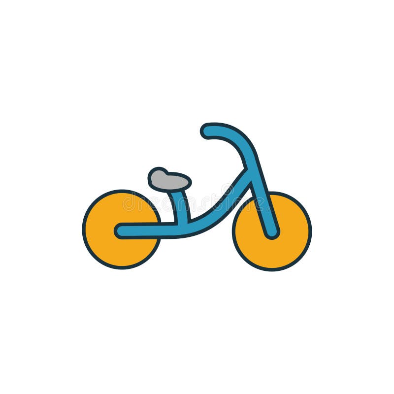 Baby Bike Icon Outline Style. Creative Thin Design from Baby Things ...