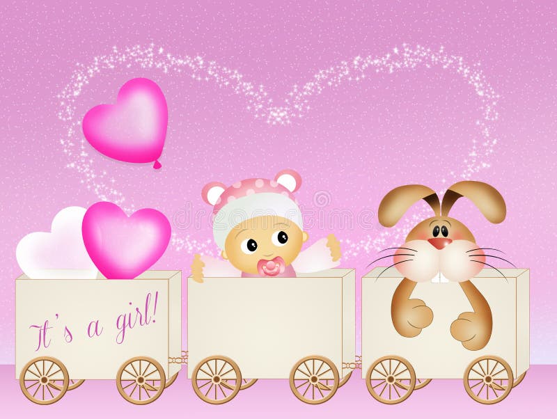 Birth announcement stock illustration. Illustration of born - 47641382